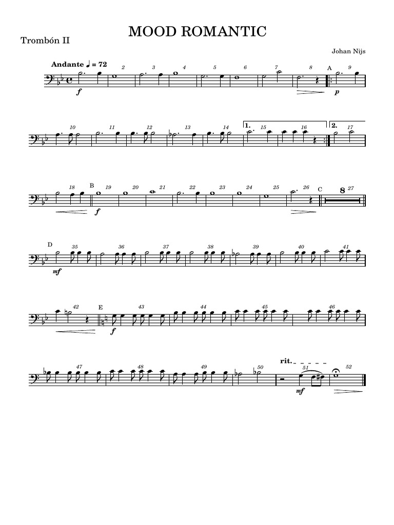 Romantic Trombone Sheet Music | PDF
