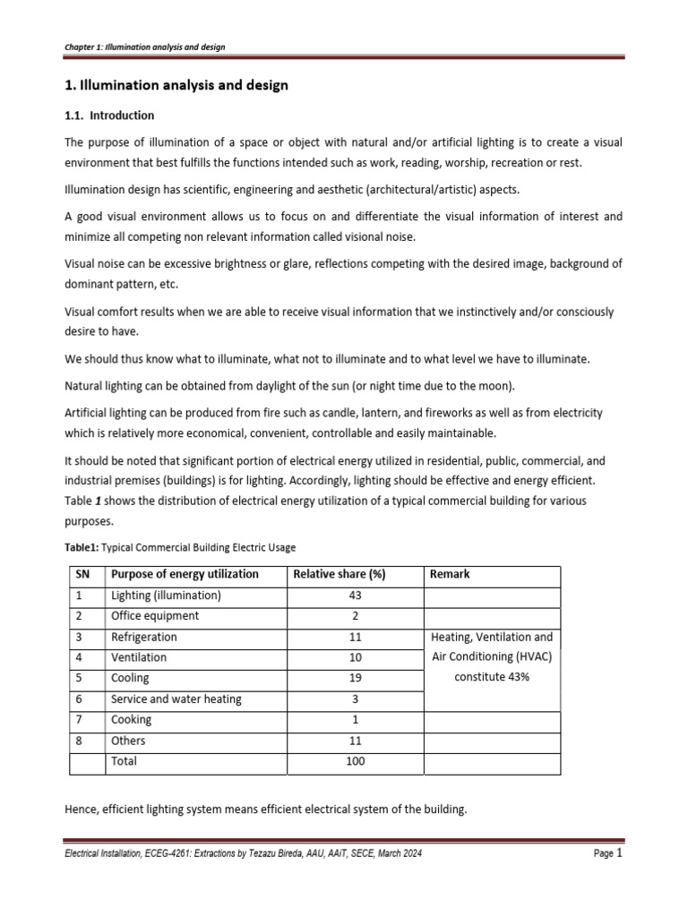 CH 1 Illumination Analysis and Design | PDF | Lighting | Color