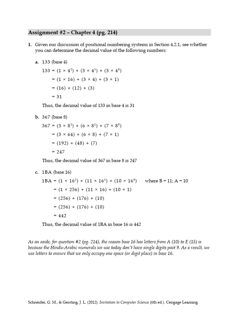 COMP 200 - Assignment #2 | PDF | Bit | Byte