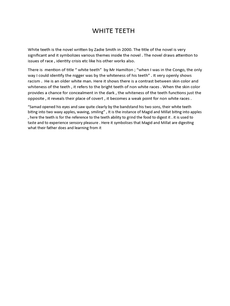White Teeth | PDF | General Fiction