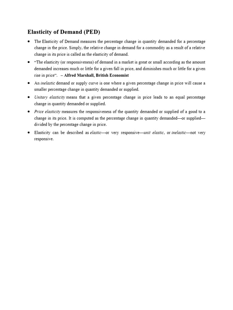 Elasticity of Demand | PDF | Demand | Elasticity (Economics)