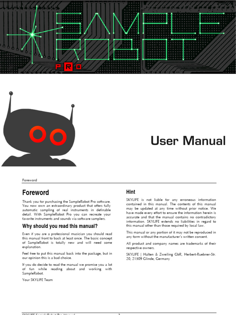 SampleRobot 6 Pro Manual | PDF | Input/Output | Synthesizer