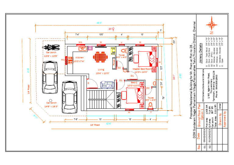 Prem Option 1 G F Plan | PDF | Building Engineering | Culture Of Queensland