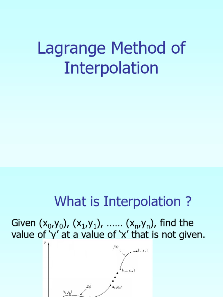 Week 11 Lecture 21 (Lagrange Interpolation) | PDF | Interpolation ... Week 11 Lecture 21 (Lagrange Interpolation) | PDF | Interpolation ...