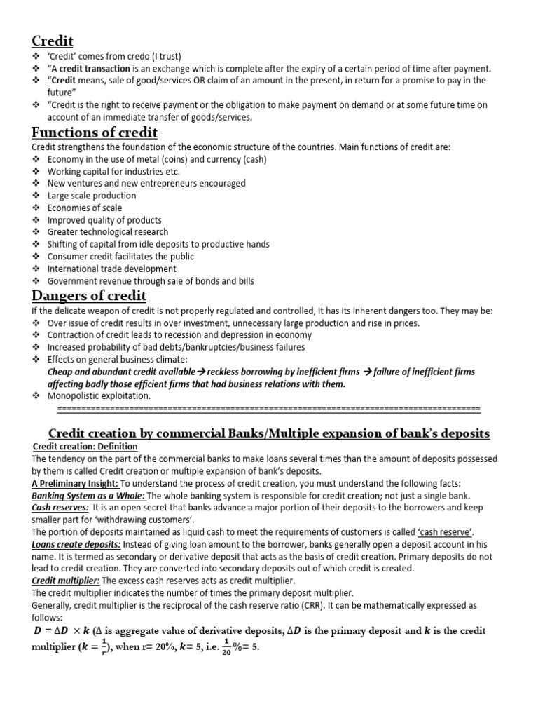 Credit & Credit Control 2 | PDF | Credit | Finance & Money Management