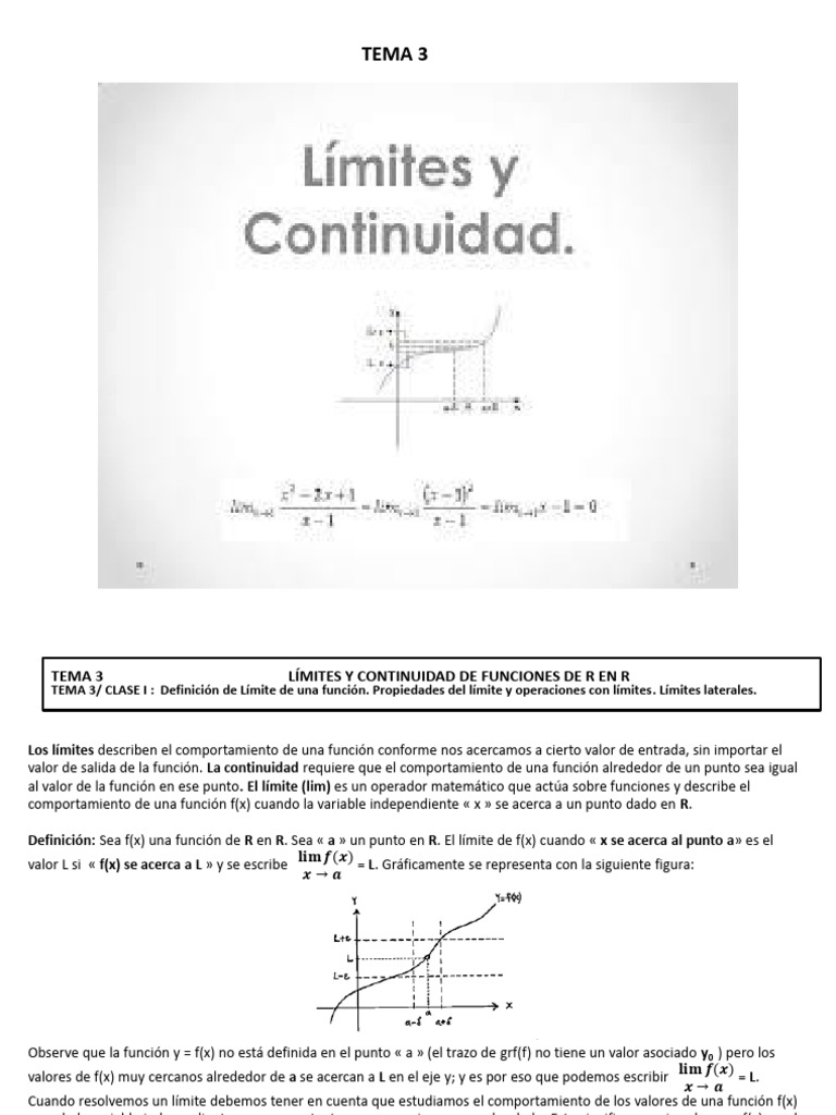 Límites y Continuidad de Funciones R | PDF | Función (Matemáticas ...