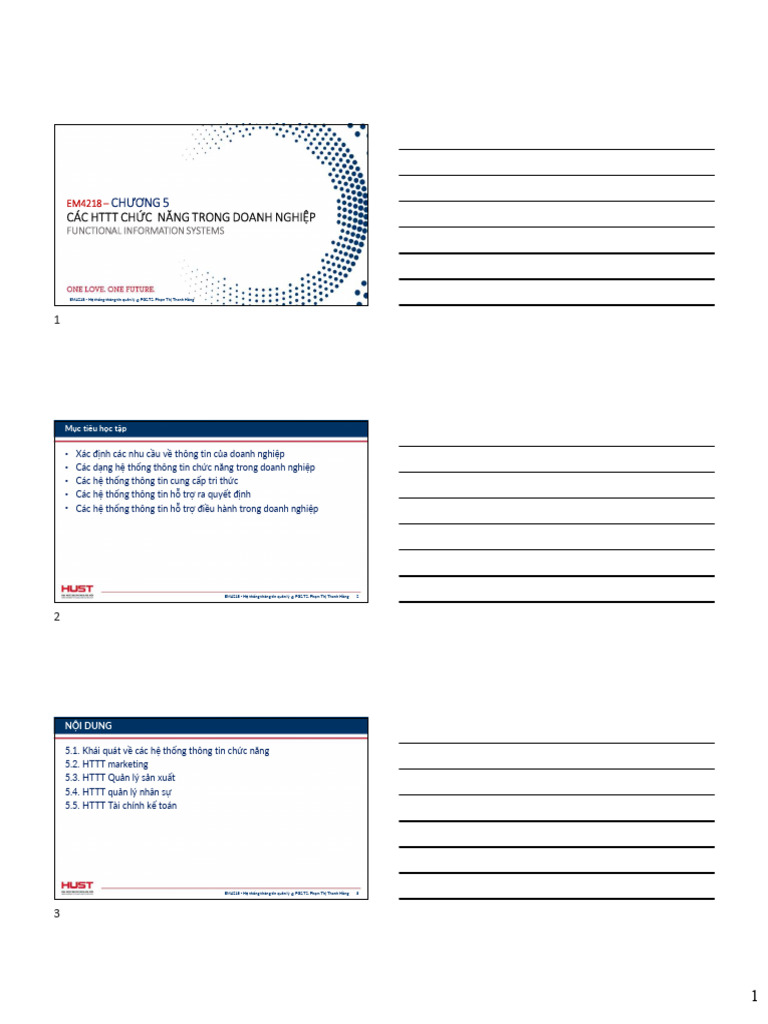 EM4218.Chap 5.các HTTT CH C Năng | PDF