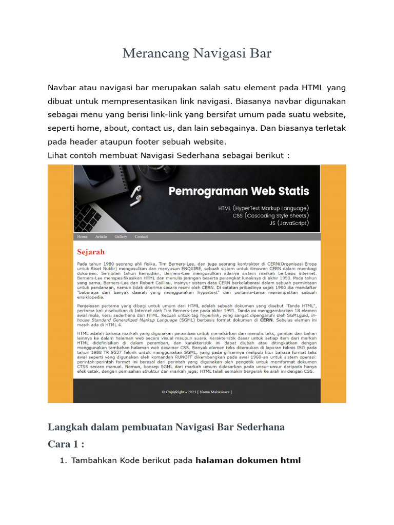 02 Merancang Navigasi Bar | PDF