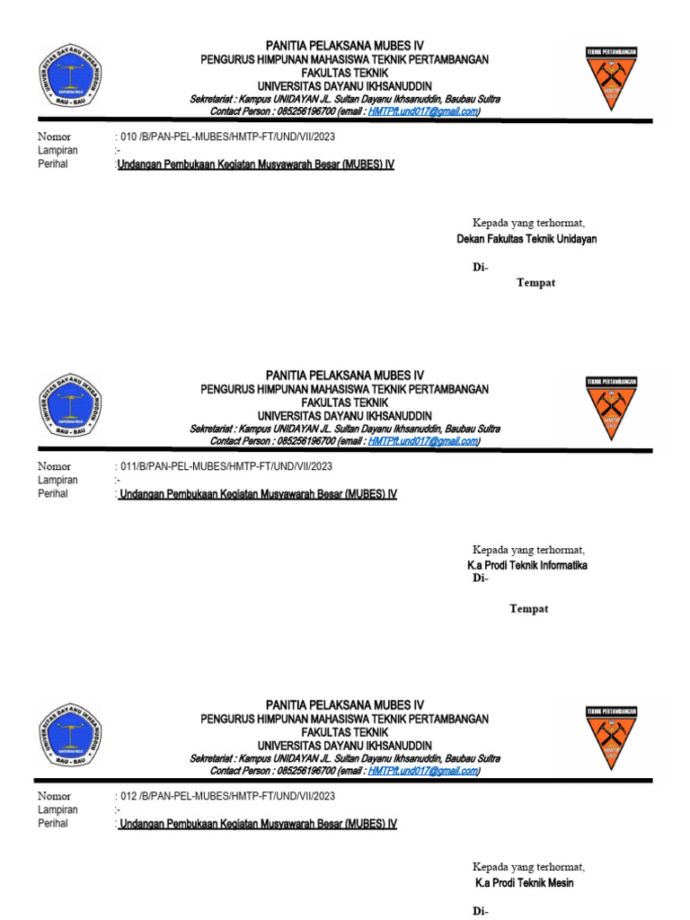 Amplop Surat Proposal | PDF | Teknologi & Rekayasa
