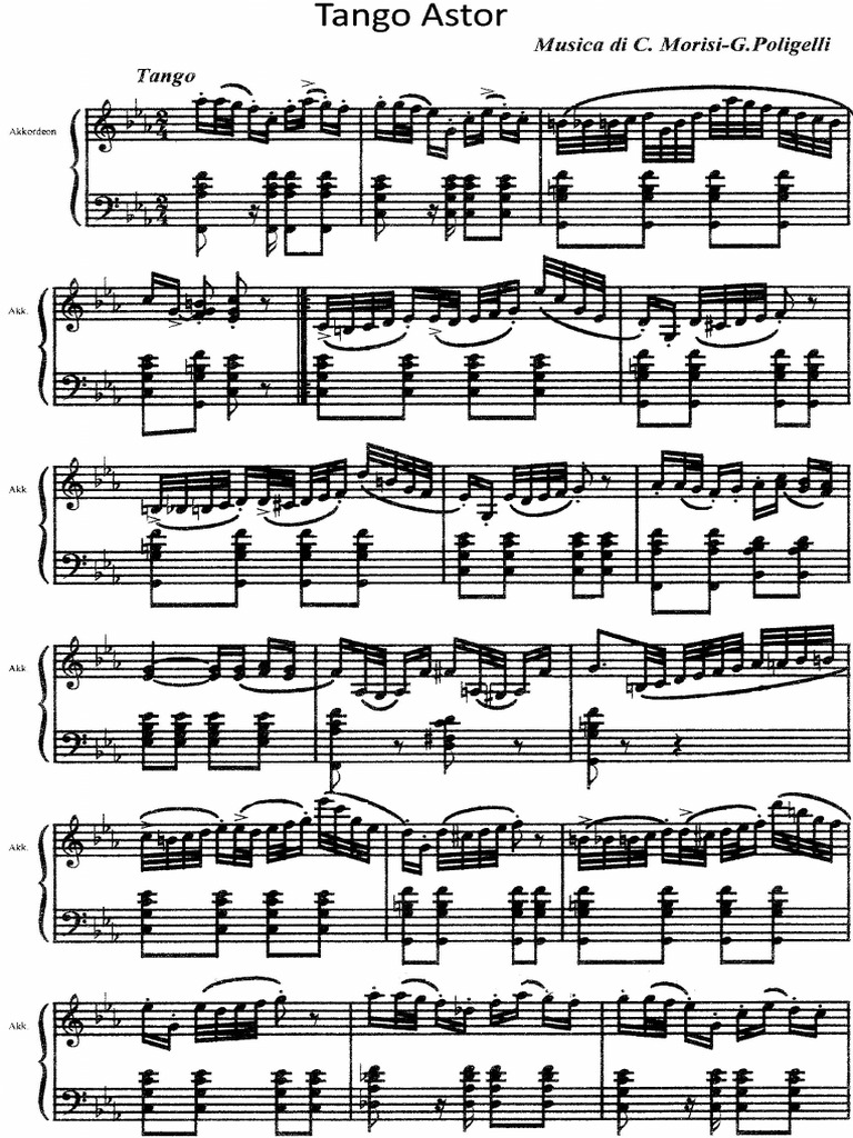 Tango Astor Akordeon | PDF