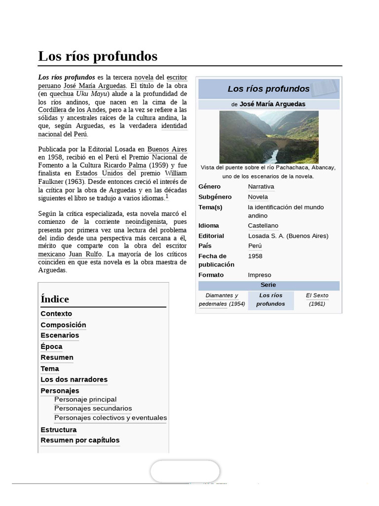 Rios Profundos | PDF