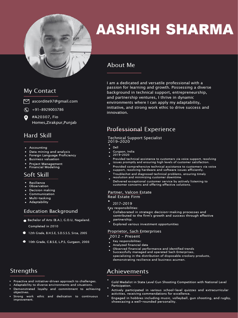 Aashish CV | PDF | Psychological Resilience | Entrepreneurship