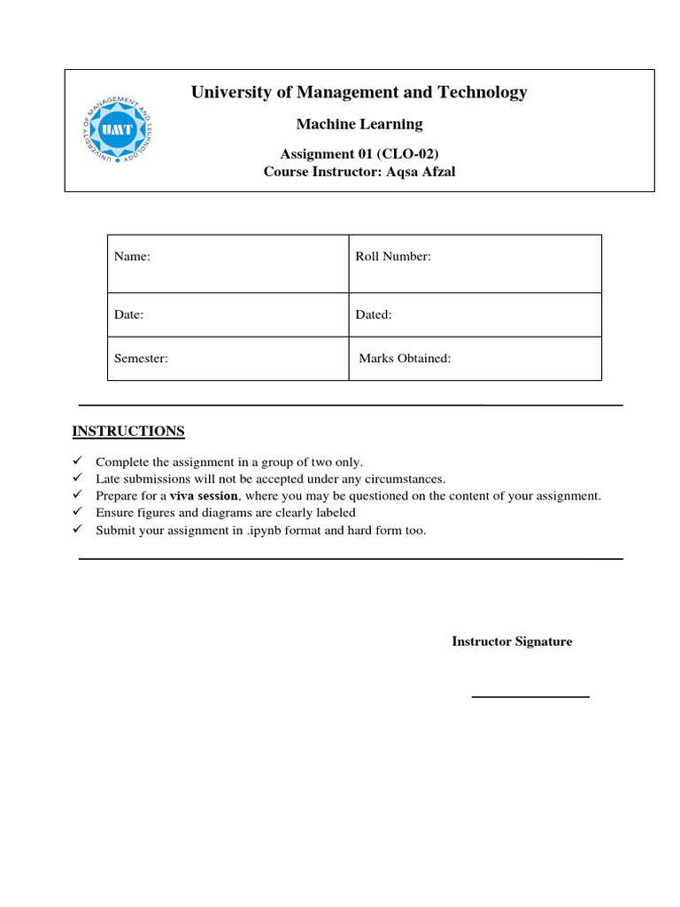Assigniment 2 Machine Learning Pdf Matrix Mathematics Computer