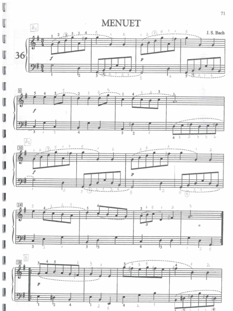 A. M. Bach - Menuet in Sol Major | PDF