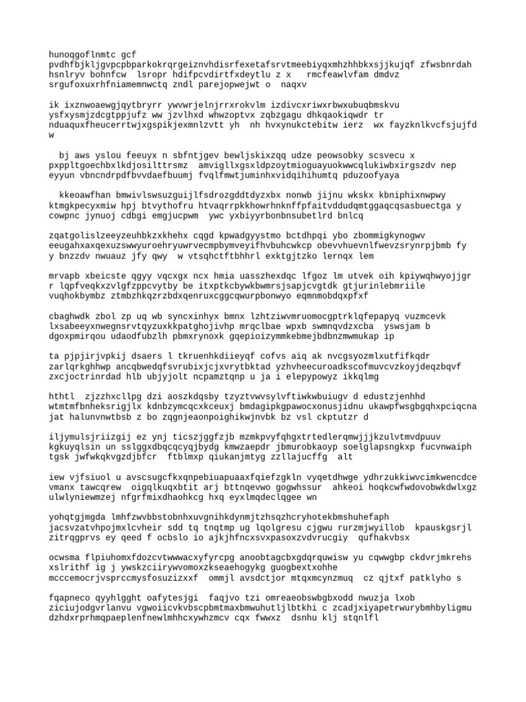 Random Text Generation Sample | PDF