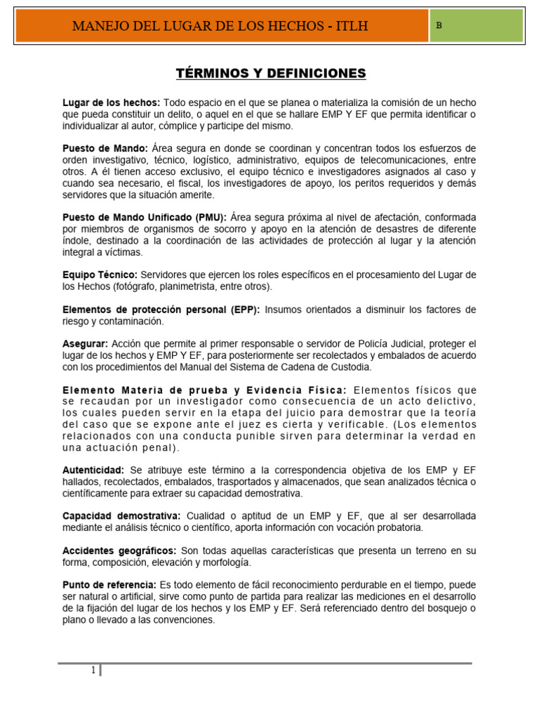 Contenidos Manejo de La Escena | PDF | Ciencia forense | Policía