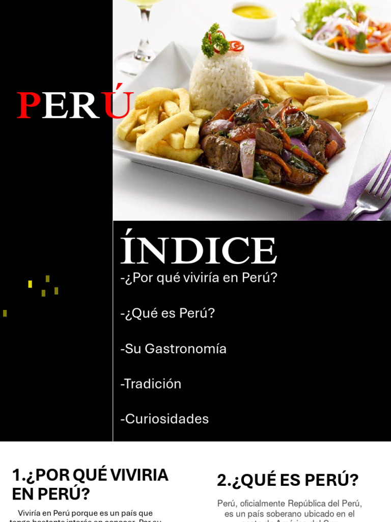 Platos Típicos y Cultura de Perú | PDF | Perú | Preparación de comida y ...