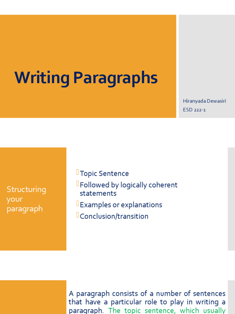 Effective Paragraph Writing Techniques | PDF