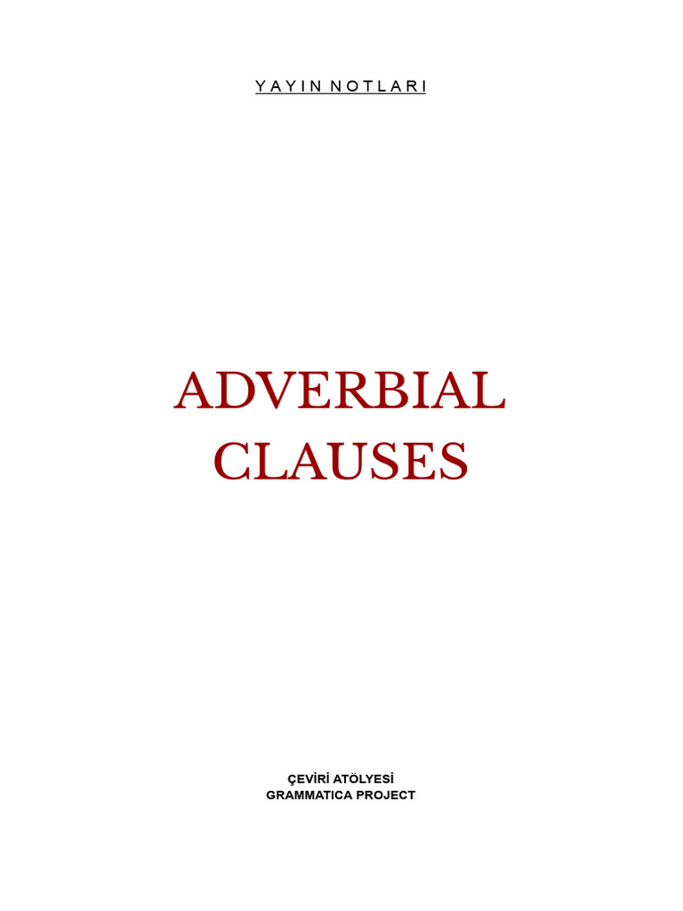Adverbial Clauses Explained | PDF | Language Families | Language Mechanics