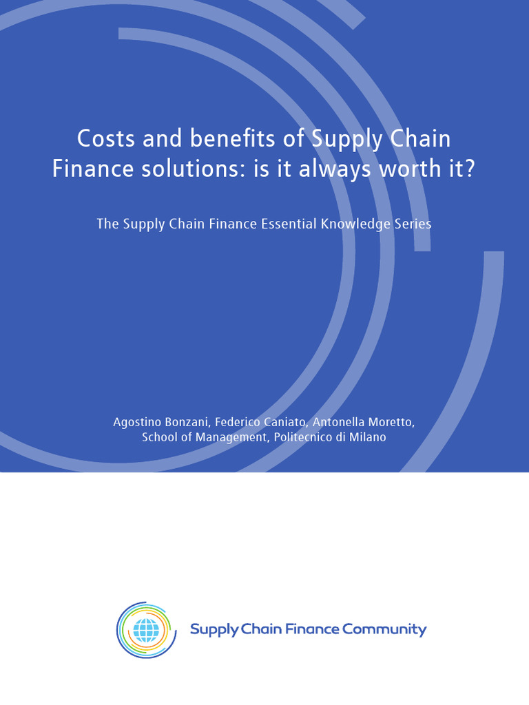 FSC Cost and Benefit | PDF | Factoring (Finance) | Supply Chain