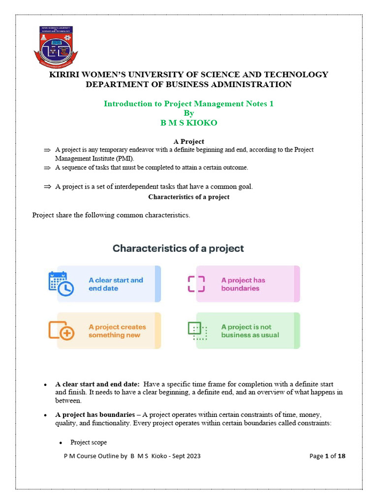 Fundamentals of Project Management Notes | PDF | Project Management ...