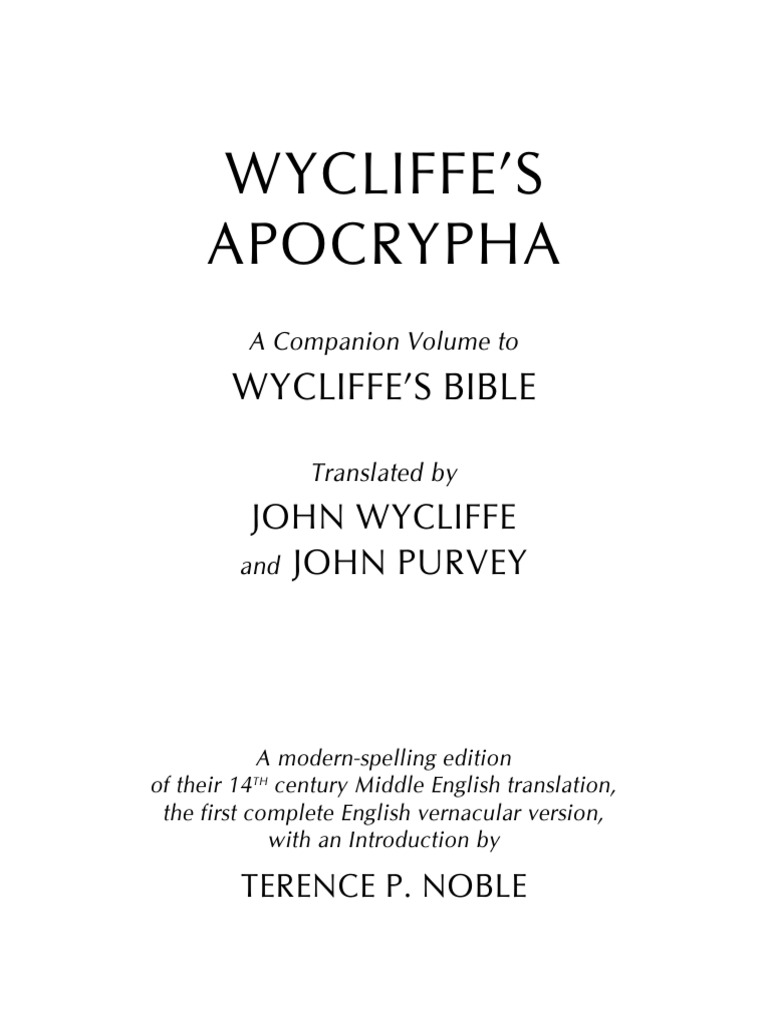 Wyclif 2 | PDF | King James Version | Septuagint