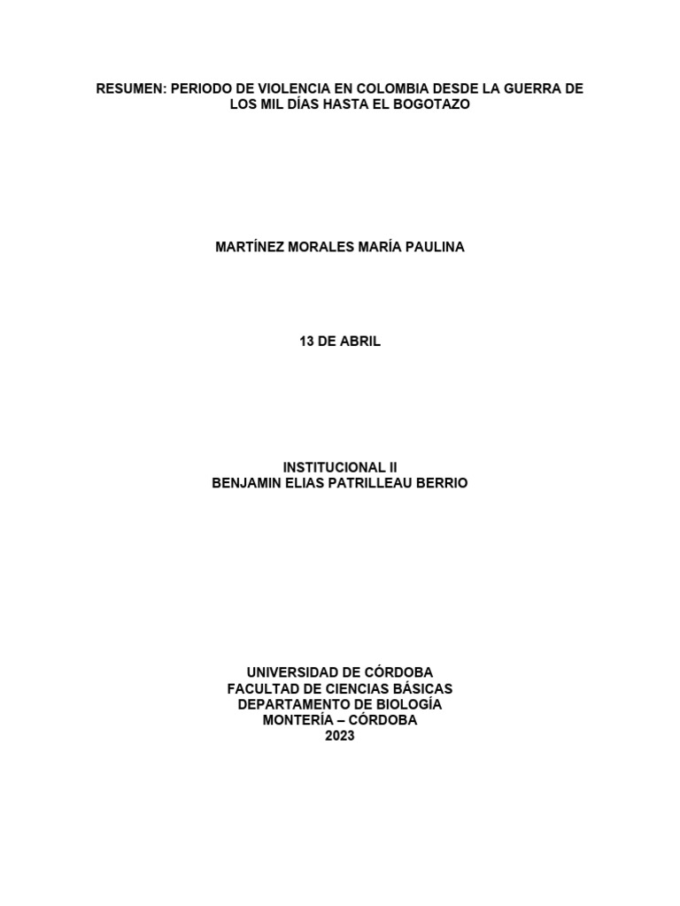 Historia de la violencia en Colombia | PDF | Conservatismo | Colombia
