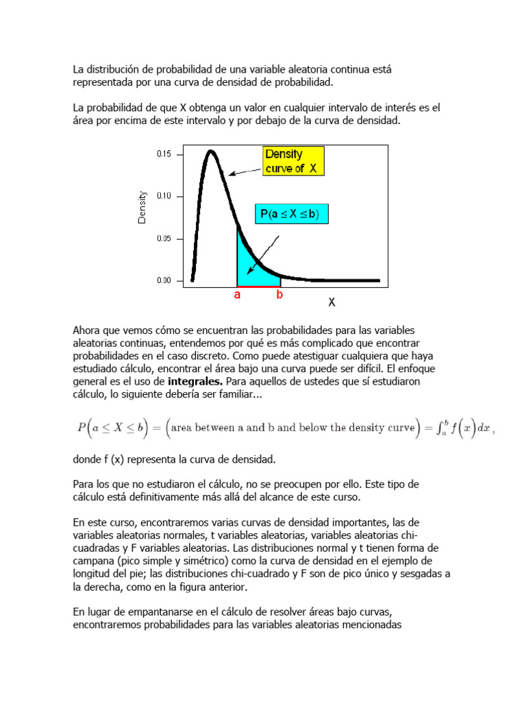 Distribución de Variables Aleatorias Continuas | PDF