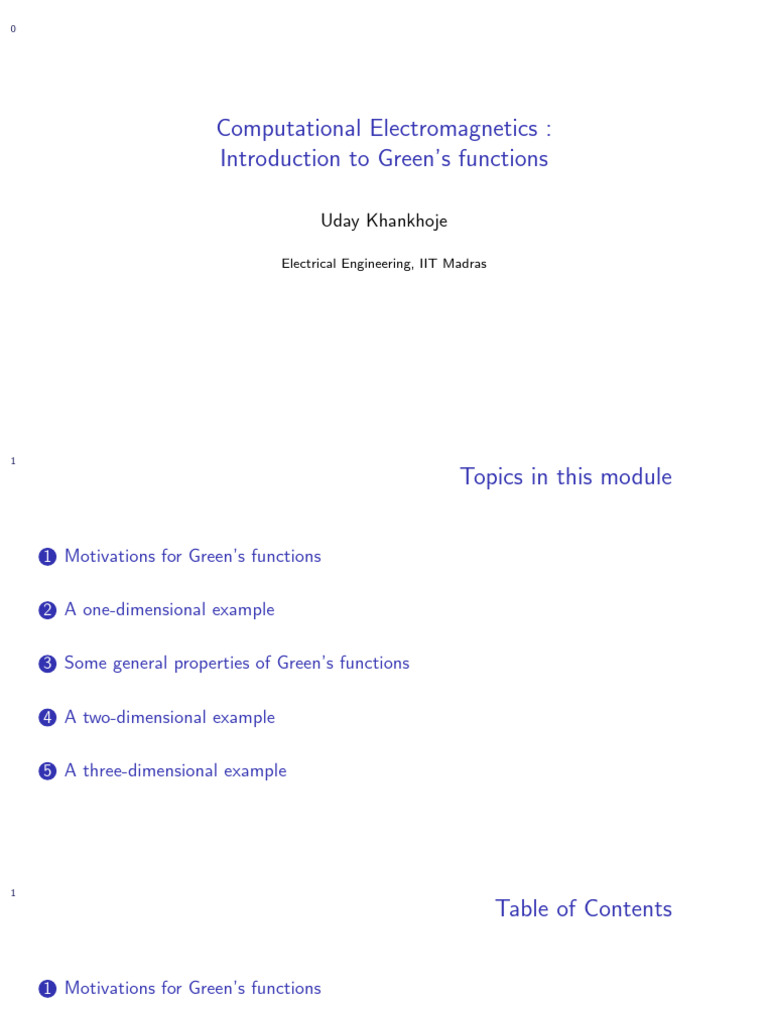 Introduction To Green's Functions | PDF | Green's Function | Function (Mathematics)