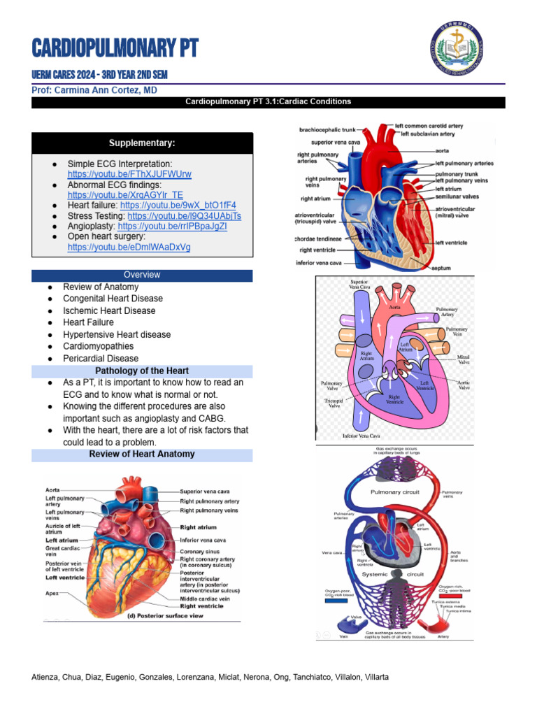 CPPT 3.1 - Cardiac Conditions | PDF | Coronary Artery Disease | Myocardial Infarction