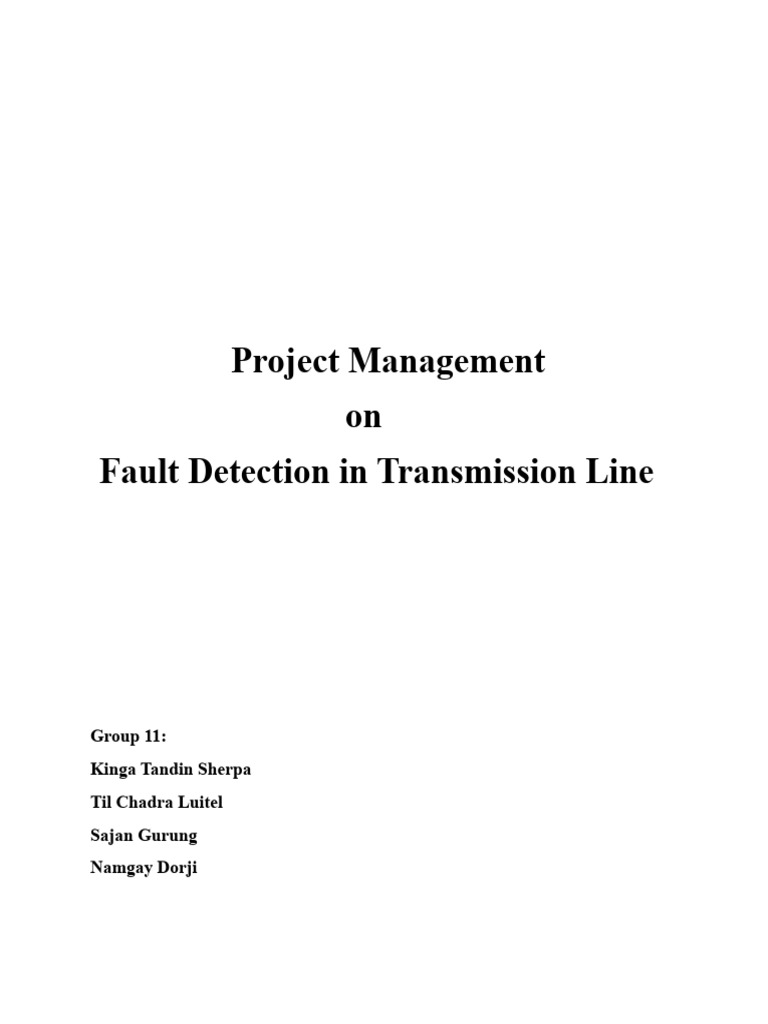 Fault Detection in Transmission Lines | PDF | Project Management ...