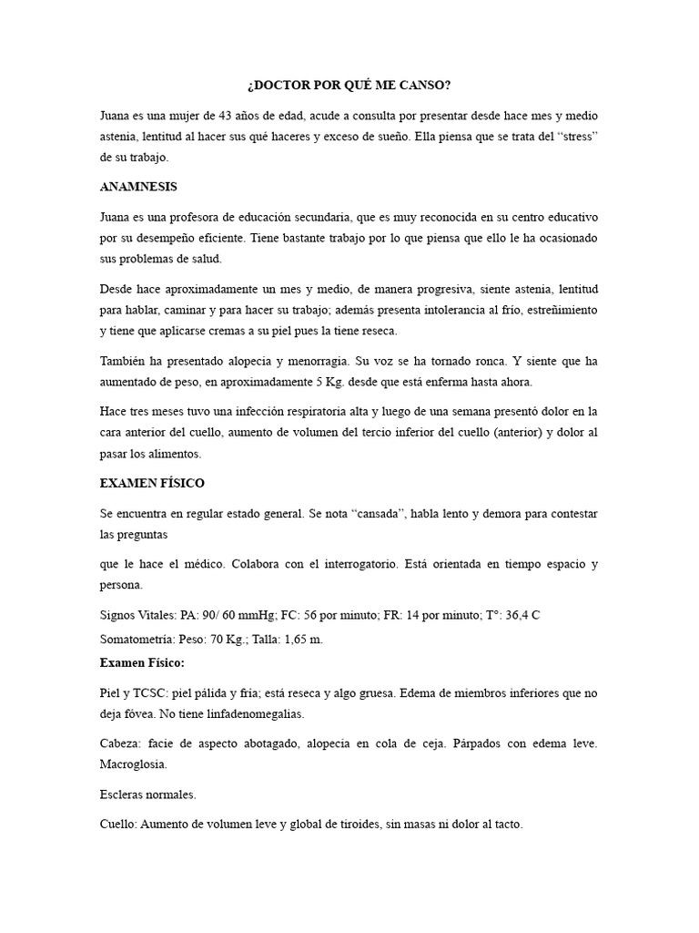 CASO III | PDF | Tiroides | Especialidades Medicas