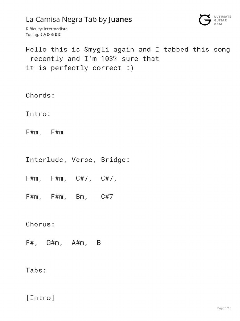 La Camisa Negra Tab | PDF