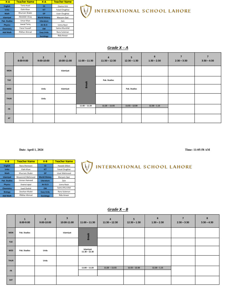 Past Paper Session Grade X | PDF