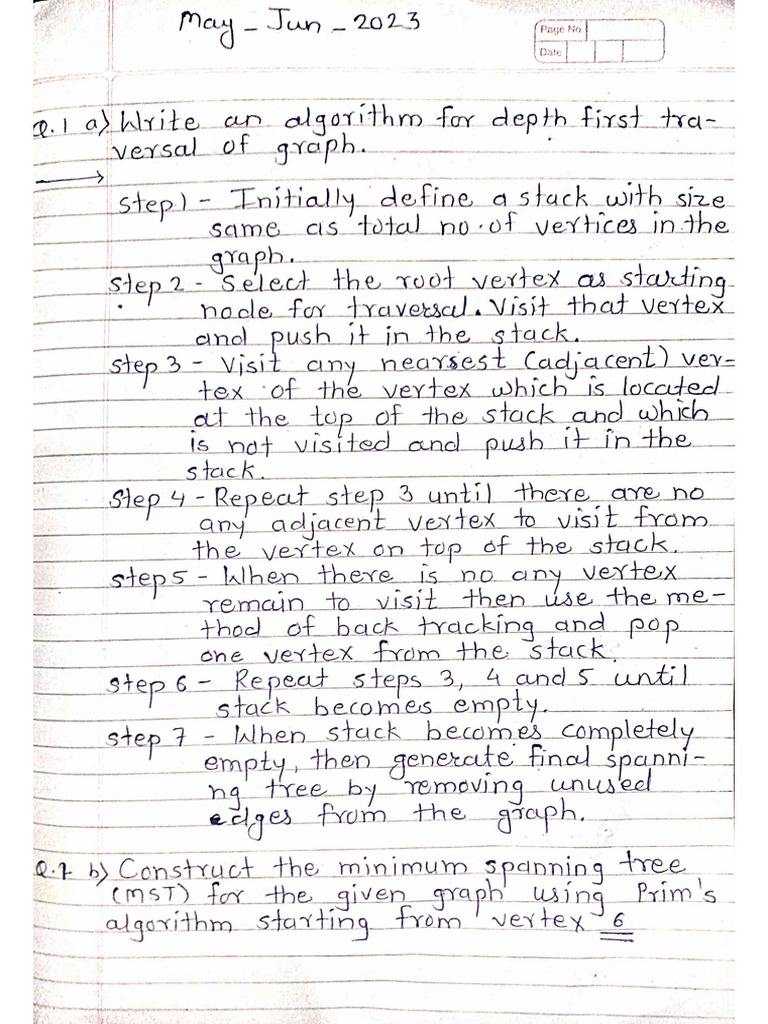 DSA Solved Paper (May - June 2023) PDF | PDF