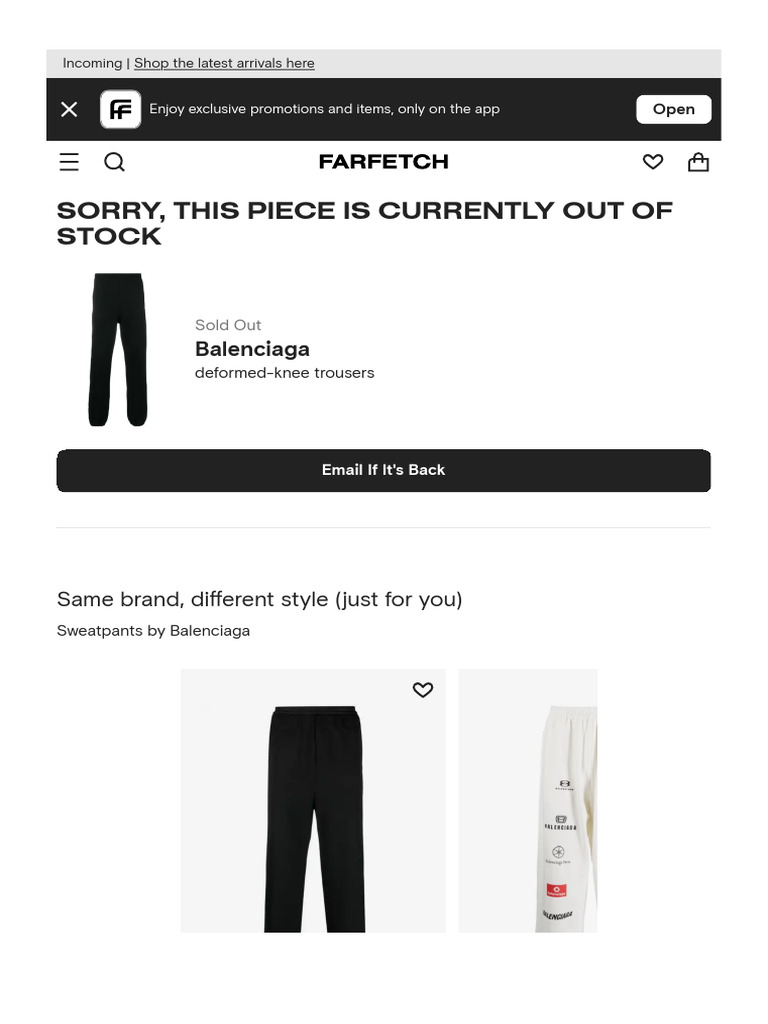 Balenciaga Deformed-Knee Trousers - Farfetch | PDF