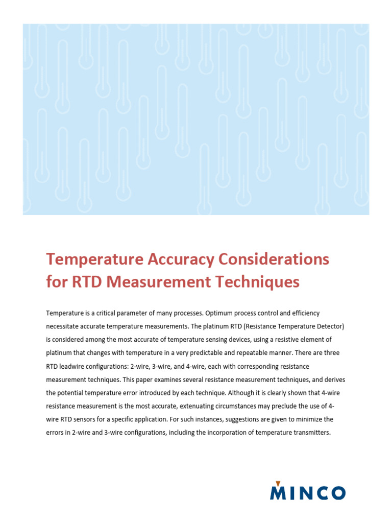 Temperature Accuracy Considerations For RTD Measurement Techniques ...