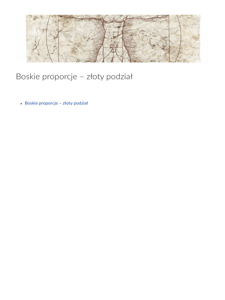 Boskie Proporcje Zloty Podzial | PDF