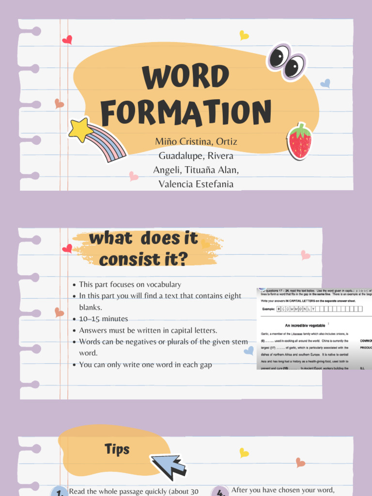 Word Formation Jiji | PDF | Language Arts & Discipline | Self-Improvement