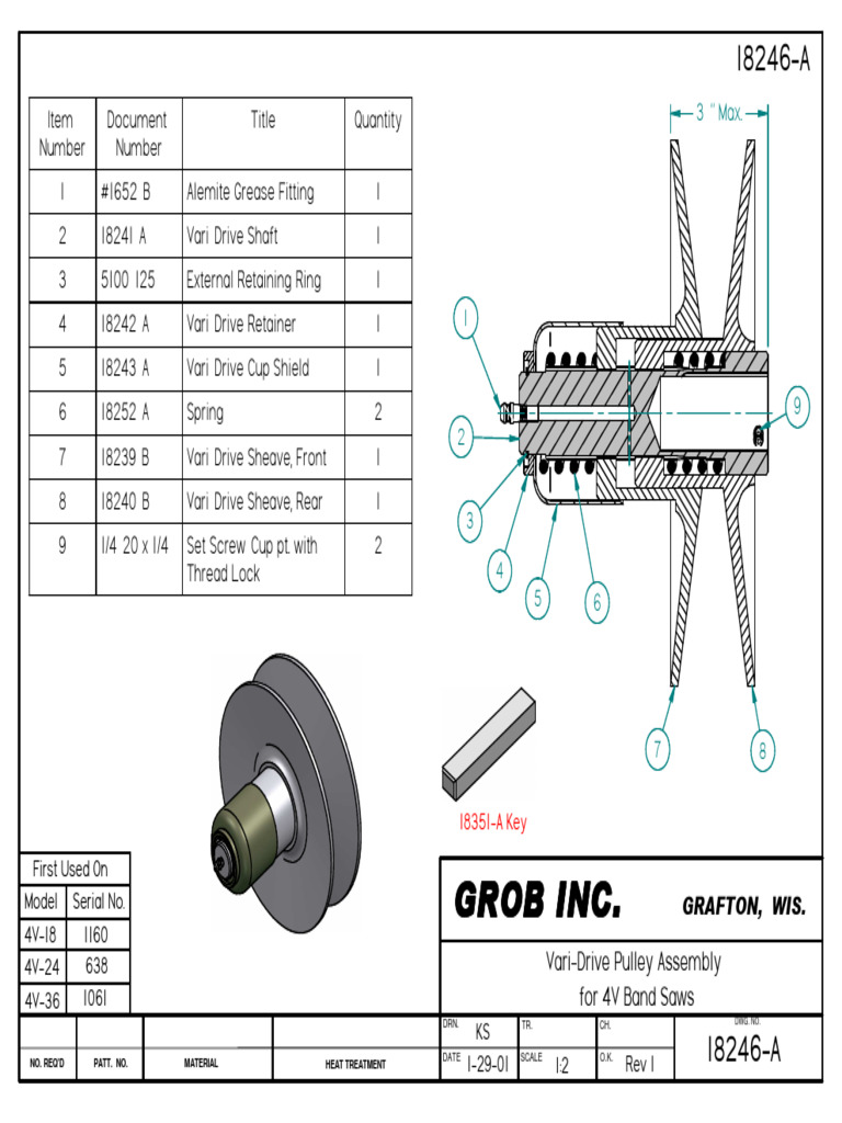 Vari-Drive Pulley Assembly Guide | PDF | Manufactured Goods