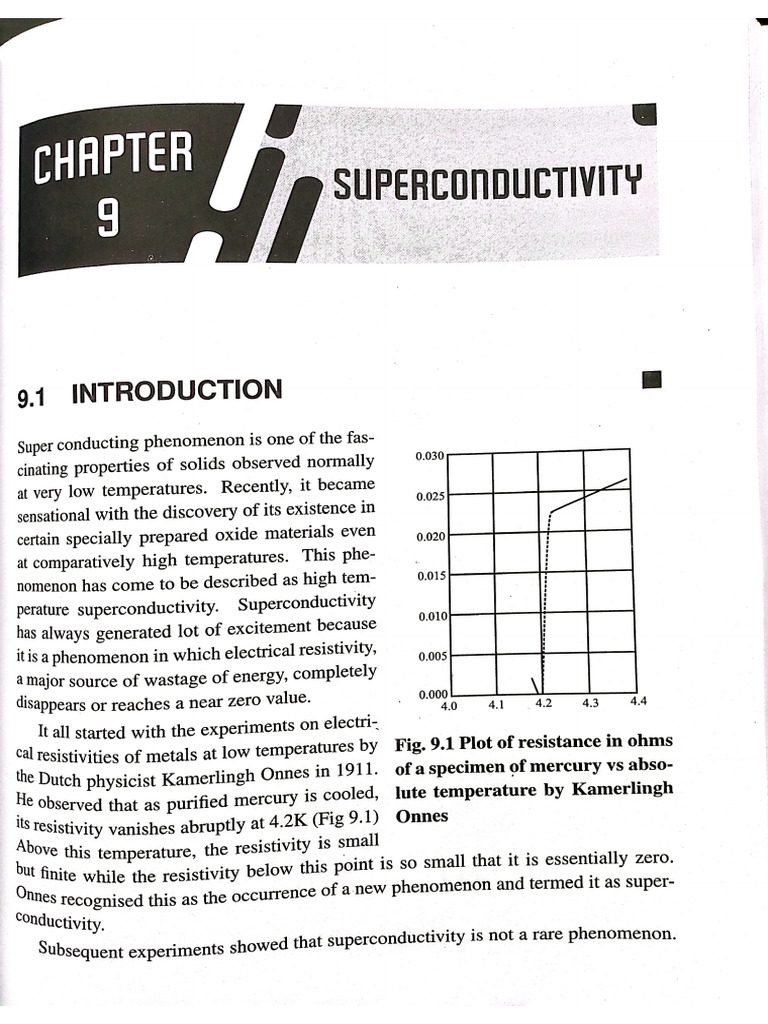 PHY Module 9 - Superconductivity | PDF