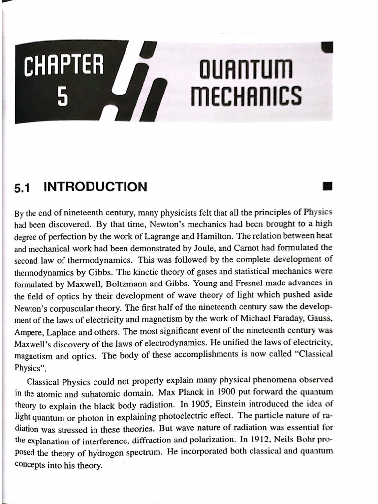 PHY Module 5 - Quantum Mechanics | PDF