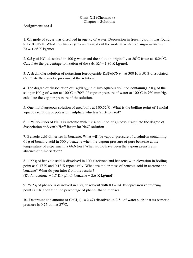 Assignment 4 Xii Pdf