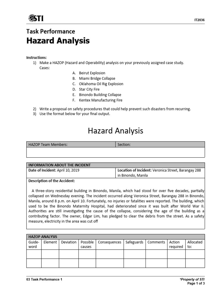 03 Task Performance 1 | PDF | Hazards | Occupational Safety And Health