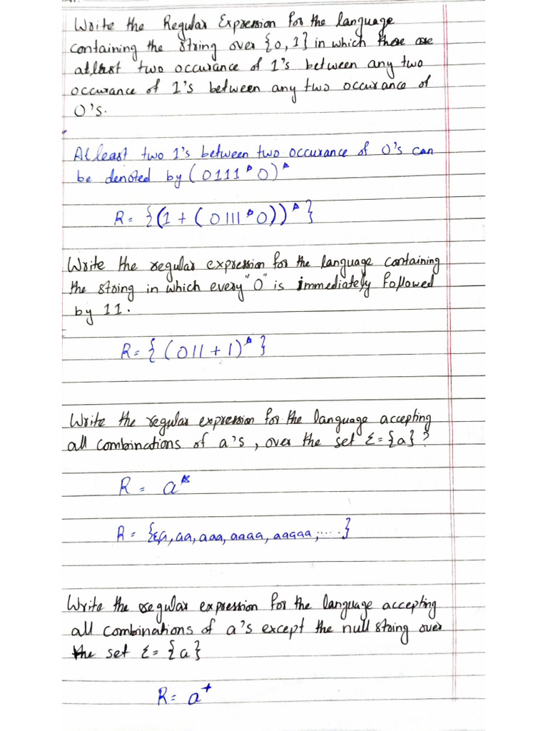 Theory of Automata (Assignment - 1) | PDF Theory of Automata (Assignment - 1) | PDF