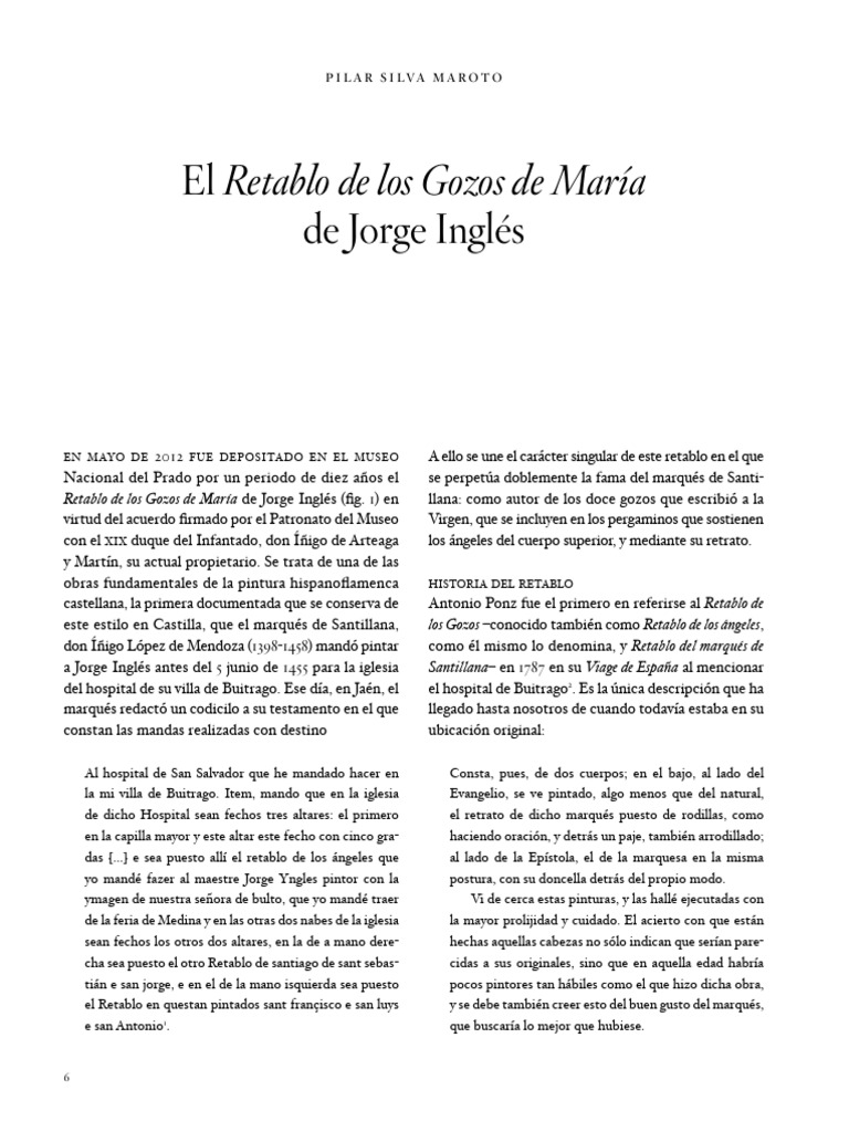 Retablo de Los Gozos Jorge Inglés | PDF | Arte