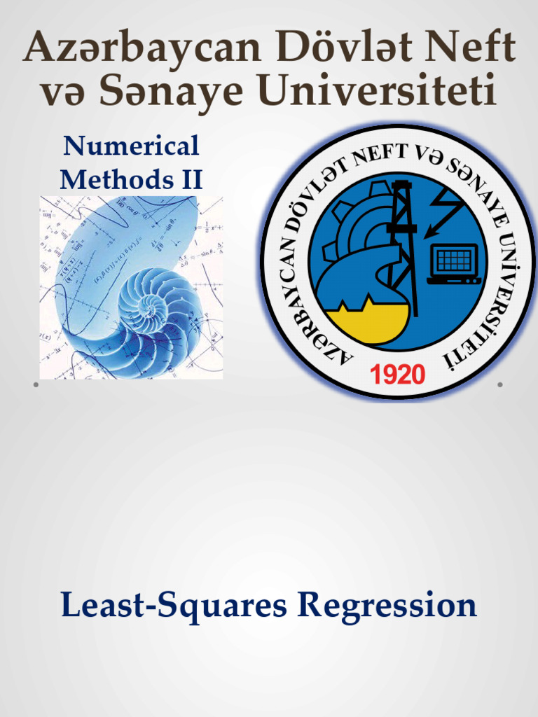 Numerical Methods Ii Least Squares Regression Pdf Errors And Residuals Linear Regression
