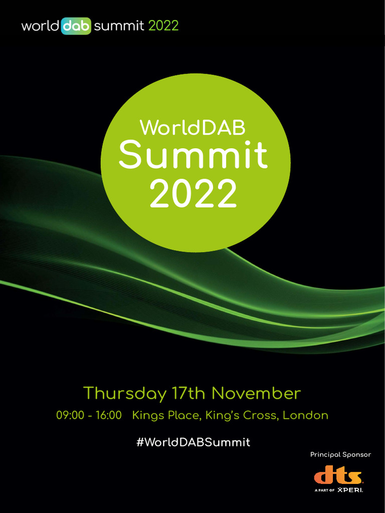 WorldDAB Summit Brochure | PDF | Information And Communications Technology | Mass Media