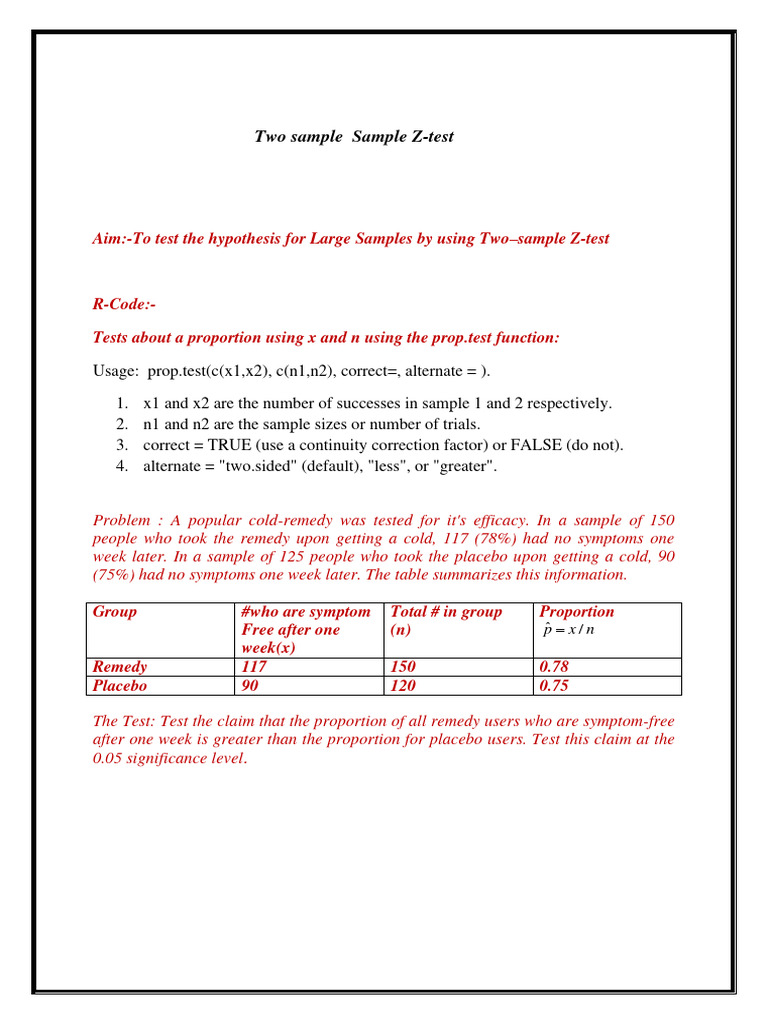 10-Sample Techniques - Two Sample | PDF | Statistical Significance ...