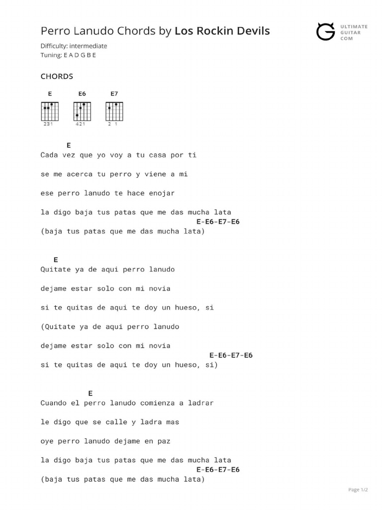 Perro Lanudo Chords | PDF